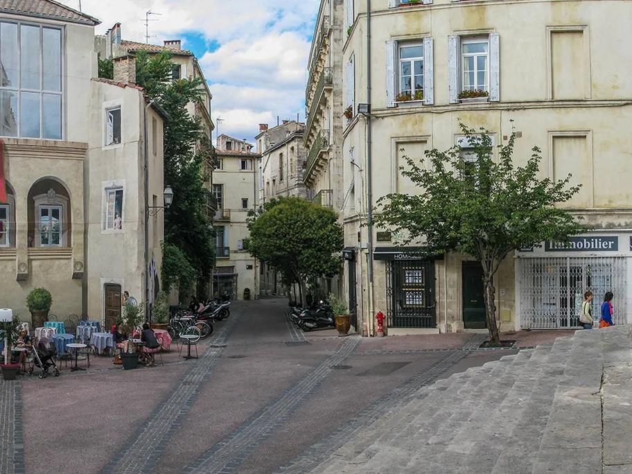 The old city centre of Montpellier