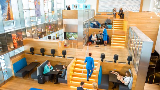 Salas VIP KLM Crown no Aeroporto Schiphol de Amsterdã - KLM Brasil